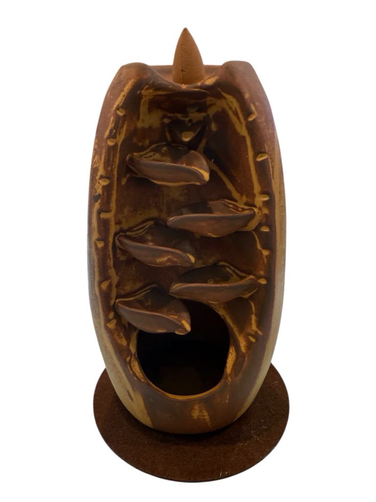 Matt Clay Ceramic Backflow Waterfall Burner – magickalcrystalforest